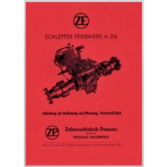 A8003069 Catalogue pièces transmission ZF A216 - Amicalevendeuvre